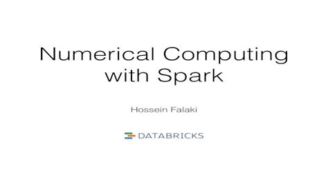 pdf numerical computing with spark stanford universityrezab sparkworkshop slides hossein pdf