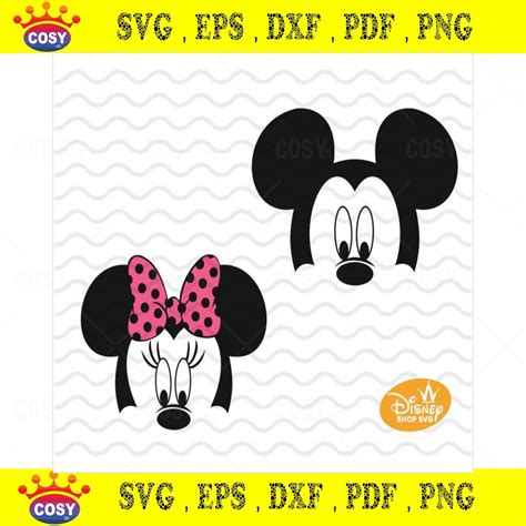Mickey Minnie Mouse Head Face Mickey Mouse Bow Svg Disney Printable