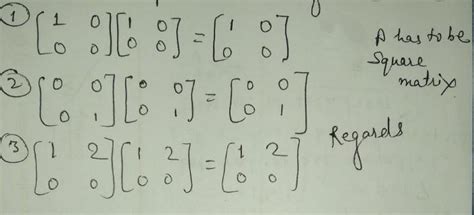 Idempotent Matrix Example