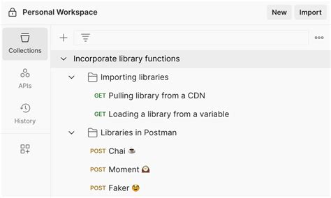 Incorporate Library Functions Template Postman Api Platform