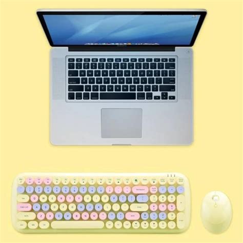 Limited Edition Lemon Chiffon Retro Typewriter Keyboard And Mouse Combo Valenna