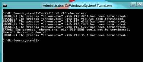 Kill Processes From The Command Prompt In Windows 7