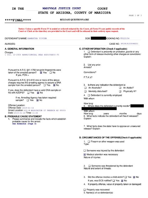 Samantha Vivier Probable Cause Statement Pdf