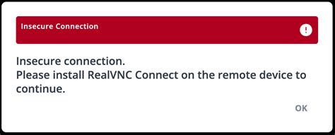 Insecure Connection Error When Using Realvnc Connect V8 Realvnc Help Center