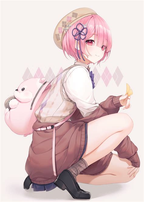 Safebooru 1girl A20 Atsumaru Alternate Costume Ankle Socks Backpack