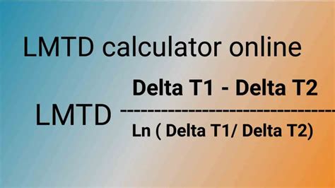 2 1 Lmtd Calculator