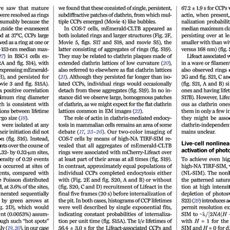 Pdf Extended Resolution Structured Illumination Imaging Of Endocytic And Cytoskeletal Dynamics