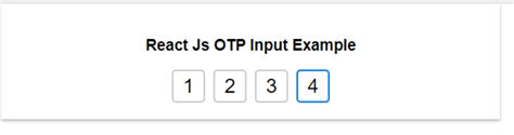 React Otp Input Example Otp Field In React