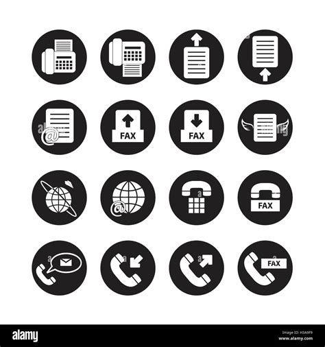 Fax Vector Icon Set Stock Vector Image And Art Alamy