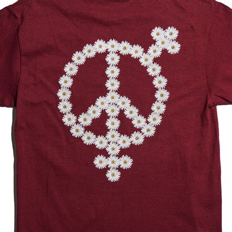Sexhippies Daisy Og Logo Tee Burgundy Orchard Skateshop