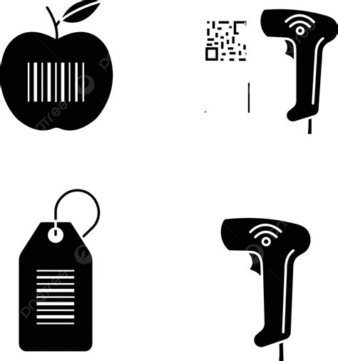 Barcodes Glyph Icons Set Badge Classic Drop Vector Badge Classic Drop Png And Vector With