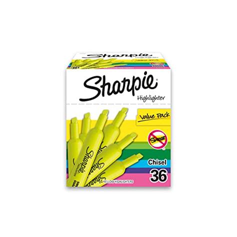 SHARPIE Tank Style Highlighters Chisel Tip Fluorescent Yellow Count Teacher Gift Ideas