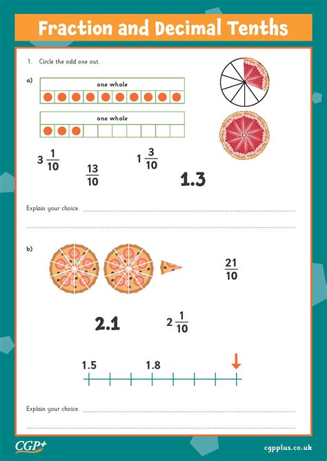 Equivalent Fraction And Decimal Problems — Tenths Year 5 Cgp Plus