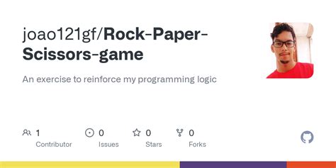 Github Joao121gfrock Paper Scissors Game An Exercise To Reinforce My Programming Logic