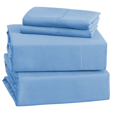 Imperial Rooms Bed Sheet Sets Microfiber Deep Pocket Queen Light Blue 4