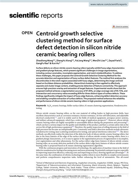 Pdf Centroid Growth Selective Clustering Method For Surface Defect Detection In Silicon
