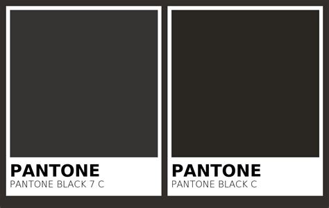 Color PANTONE Black 7 C Vs PANTONE Black C Side By Side