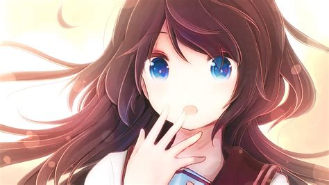 Anime Girl With Mesmerizing Blue Eyes Backiee