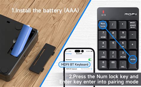 Amazon Com MOFII Bluetooth Number Pad Wireless Numeric Keypad Silent Keys USB Keypads