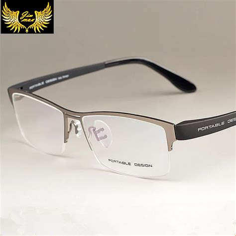 2016 New Arrival Men Style Titanium Alloy Half Rim Eye Glasses Fashion