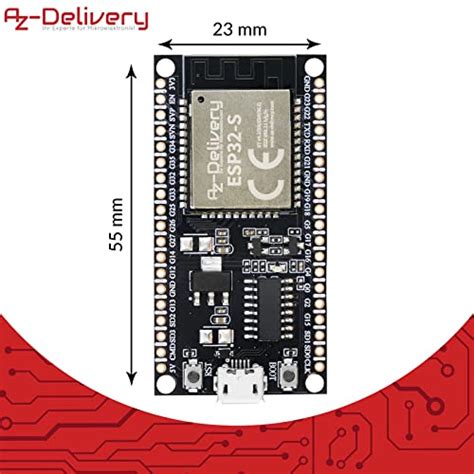 Azdelivery 5 X Esp 32s Dev Kit C Unsoldered Nodemcu Module Wlan Wifi Development Board With