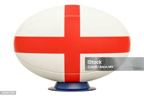 영국 3d에 고립 된 흰색 배경 렌더링의 국기와 럭비 공 럭비공에 대한 스톡 사진 및 기타 이미지 럭비공 잉글랜드 Championship Istock