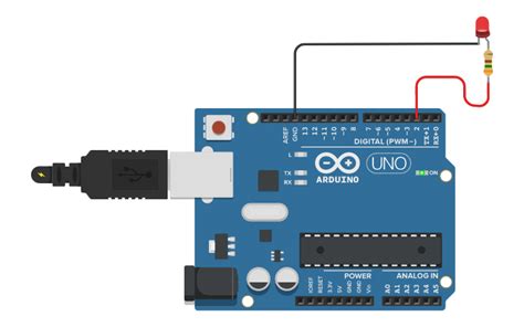 Circuit Design ข้อที่ 2 ไฟกระพริบ 1 ดวง Tinkercad