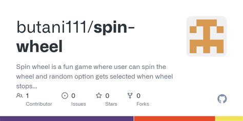 github butani111 spin wheel spin wheel is a fun game where user can