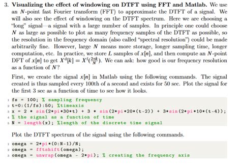 Solved Visualizing The Effect Of Windowing On DTFT Using Chegg Com