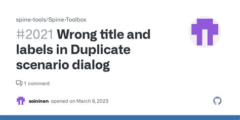 Wrong Title And Labels In Duplicate Scenario Dialog · Issue 2021
