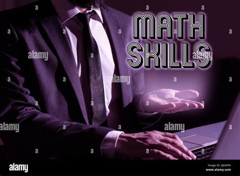 Writing Displaying Text Math Skills Business Concept Starting To Learn