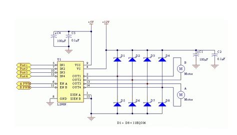 L298 Motor Driver Module Circuit Diagram