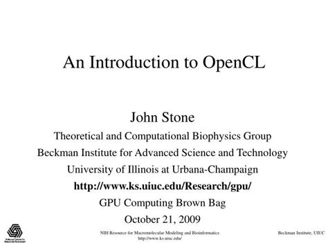 PPT An Introduction To OpenCL PowerPoint Presentation Free Download ID
