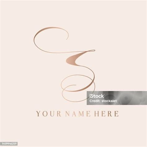 문자 S 로고 골드 컬러 대문자 서체 필기 서명 알파벳 이니셜 모노그램 0명에 대한 스톡 벡터 아트 및 기타 이미지 0명 개념 금색 Istock