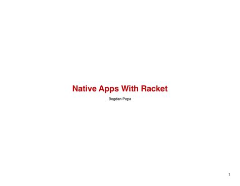 Racketfest Talk Native Apps With Racket Defn Io