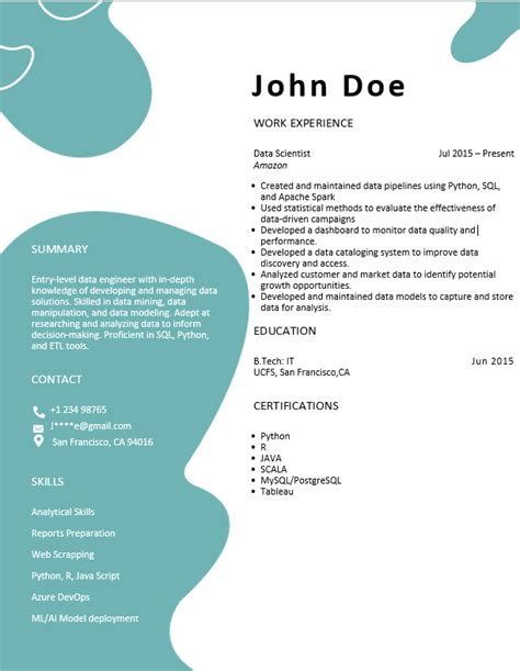 Data Scientist Resume A Comprehensive Guide My Resume Star Data Scientist Resume A Comprehensive Guide My Resume Star