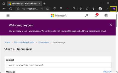 How To Remove The Discover Button Microsoft Community Hub