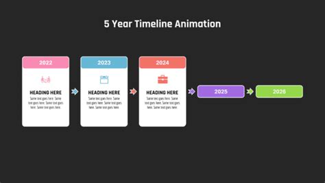 143powerpoint 5 Year Timeline Animation Using Morph Powerup With
