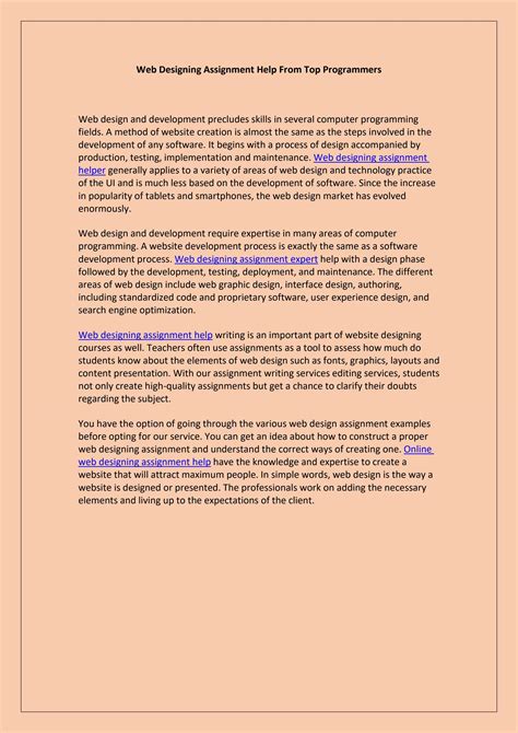 Web Designing Assignment Help From Top Programmers By Olivia Wilson Issuu