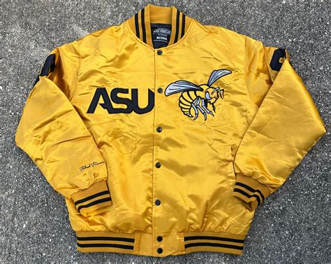 Asu Limited Edition Full Size Satin Jacket In Gold Preorder Black