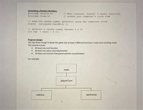 Solved Csc240 Dice Game Using Functions And Parameters In C