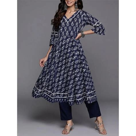 Women Cotton A Line Kurti Set At ₹ 500set Kanpur Id 2855249184430