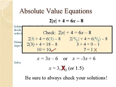 Solving Absolute Value Equations Aii 4 A The