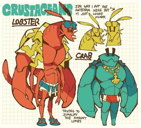 Character Design Crabman Crab Character Shrimp Anthro Anthro Lobster