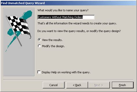 ms access 2003 use a query to find unmatched entries between two tables