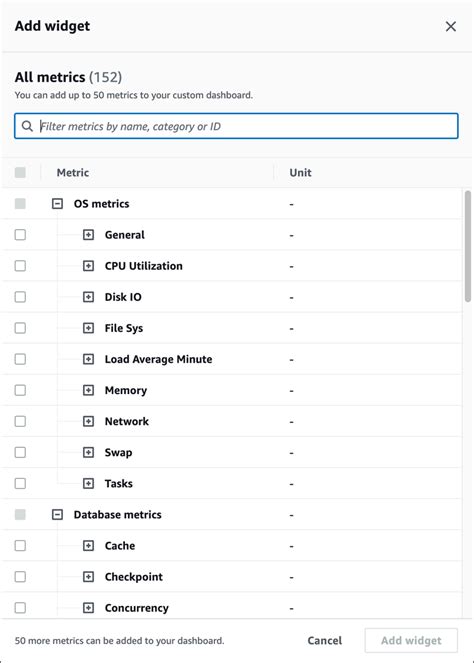 在 Amazon Rds 控制台中查看组合指标 Amazon Relational Database Service