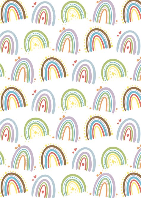귀여운 만화 수채화 그림 빈티지 Boho 수채화 무지개 배경 만화 라인 레인보우 귀여운 창조물 배경 일러스트 및 사진 무료 다운로드 Pngtree