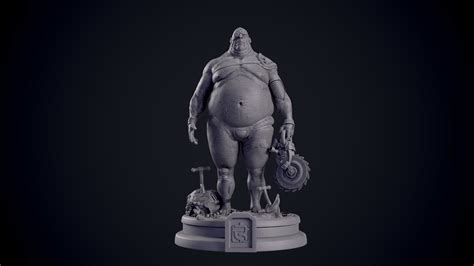Fat Gory Cyborg Stl Model For 3d Printing Etsy