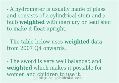 Weighted How To Use Englishteststore Blog