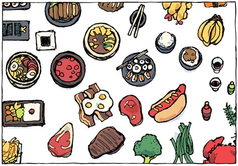 Hand Drawn Food Assets By 2 Minute Tabletop